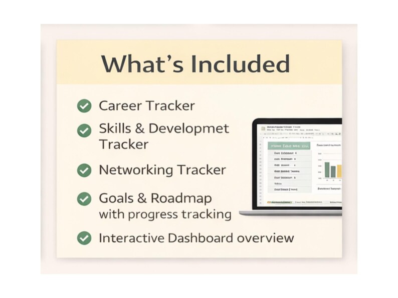 Career Planning Dashboard | Career Planner Spreadsheet | Goal & Skill ...