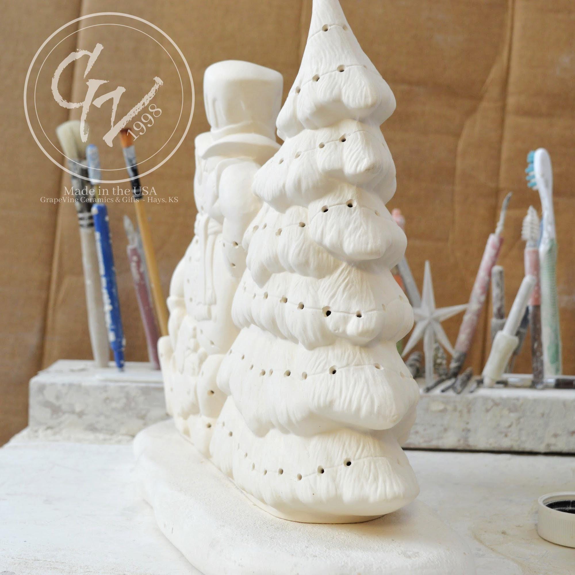 Ready to Paint - Snowman Christmas Tree - Gator Molds 433 A - Etsy