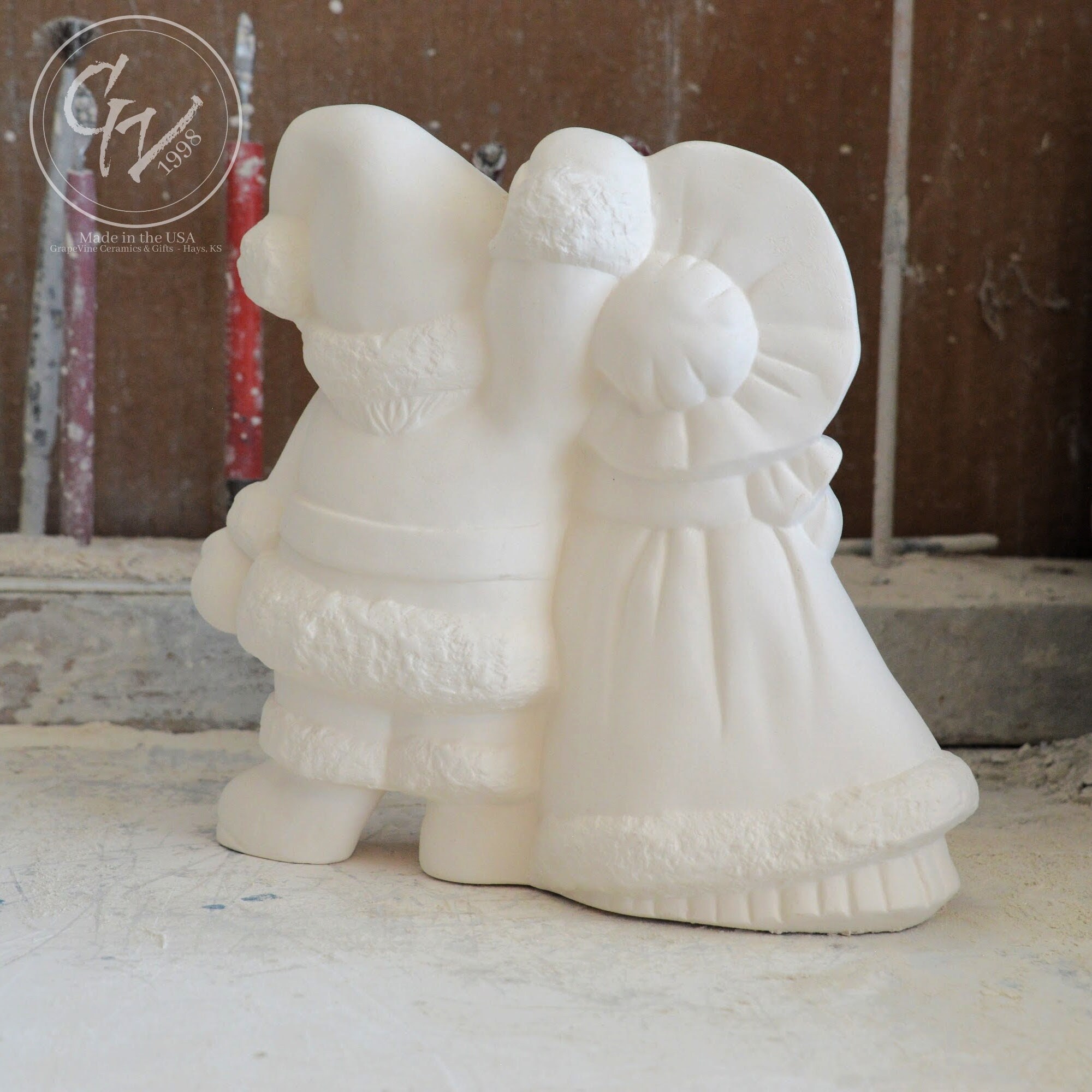 Ready to Paint - Mr. and Mrs. Santa - PCM Molds 186 - Etsy
