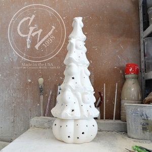 Ready to Paint - Marshmallow Ghost Tree - Clay Magic 4363.4364 - Etsy