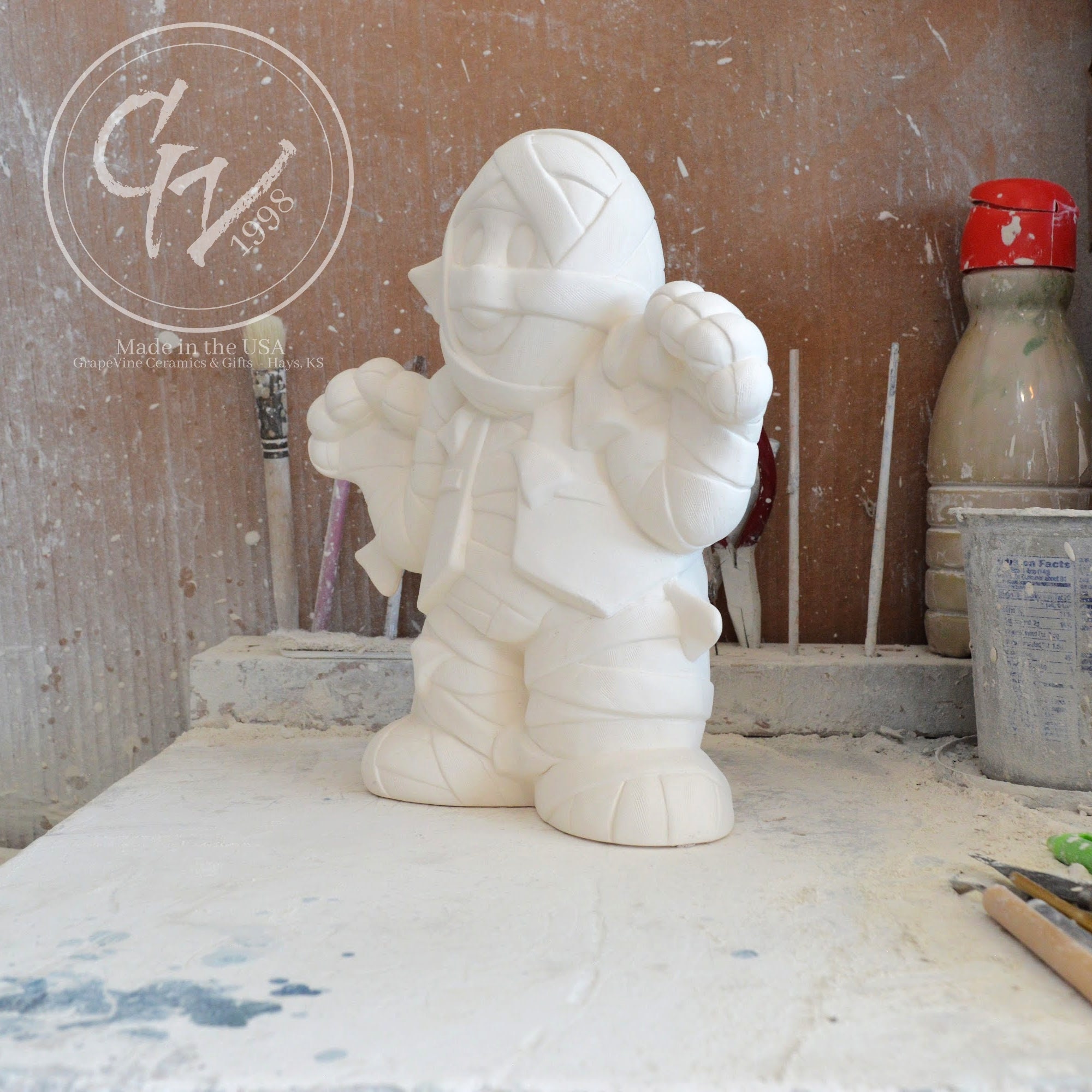 Ready to Paint - Mummy Junior - Clay Magic 843 - Etsy