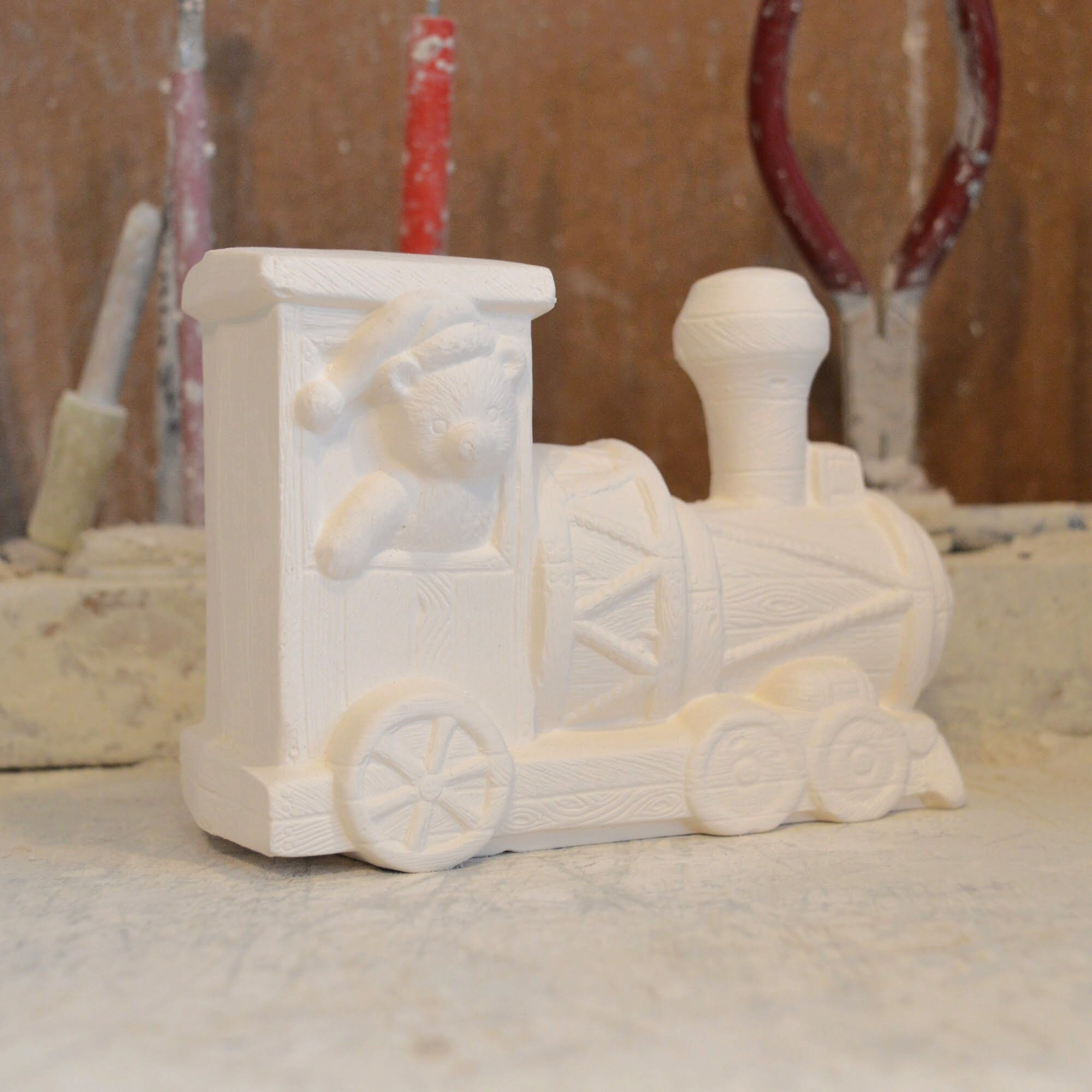Ready to Paint - Santa Train - Ceramic Emporium - Etsy