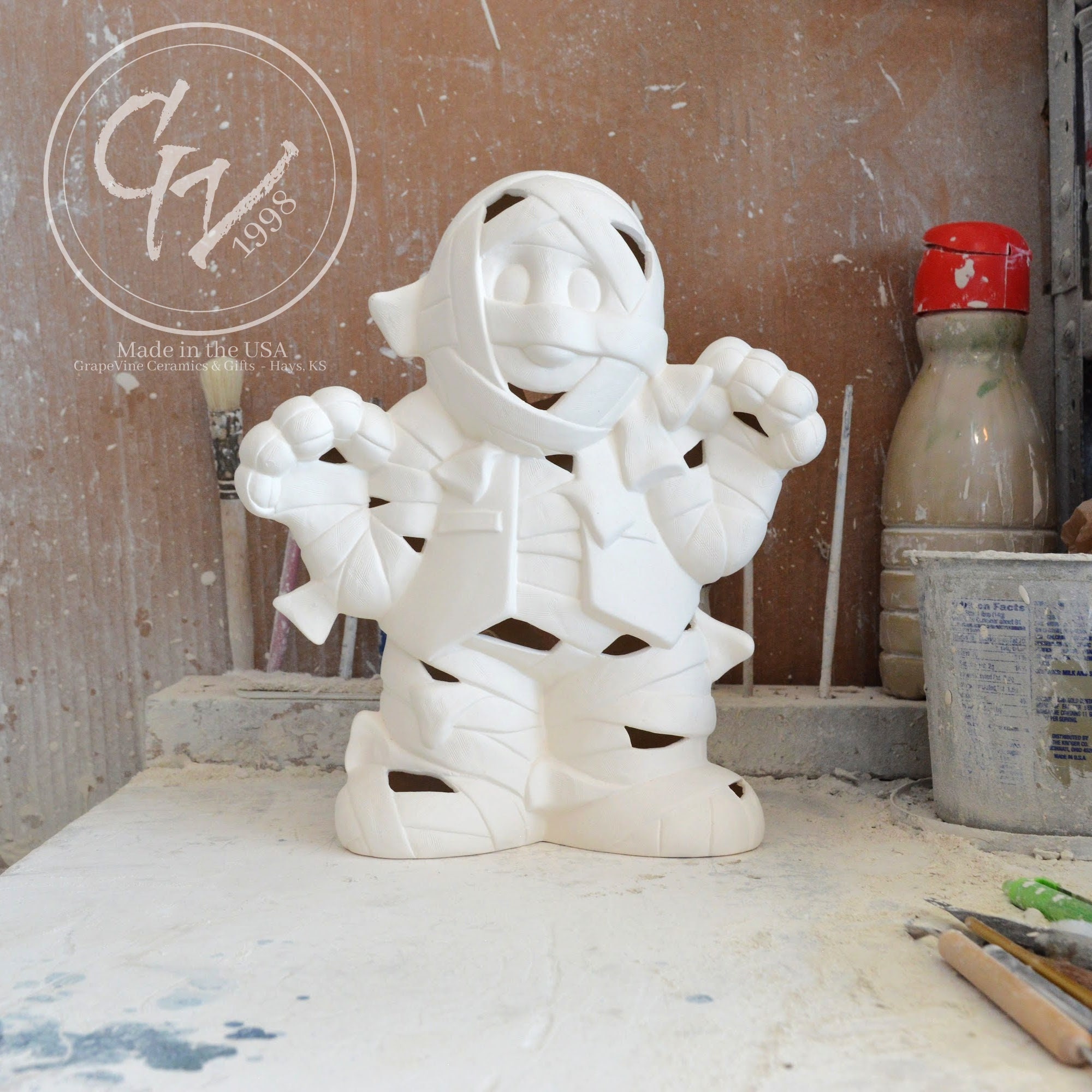 Ready to Paint - Mummy Junior - Clay Magic 843 - Etsy