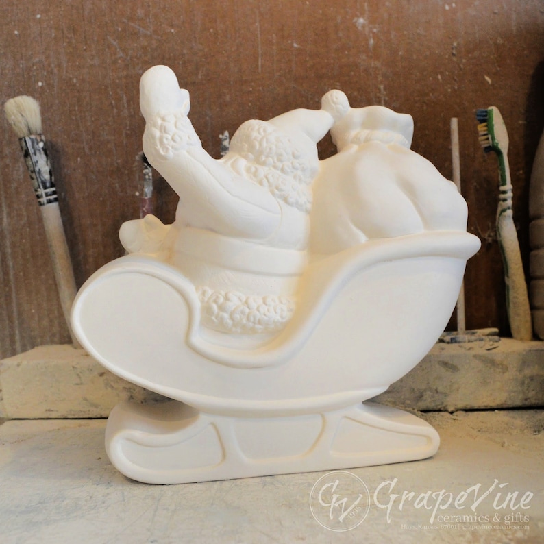 Ready to Paint RARE Santa in Sleigh Kimple 1634 - Etsy