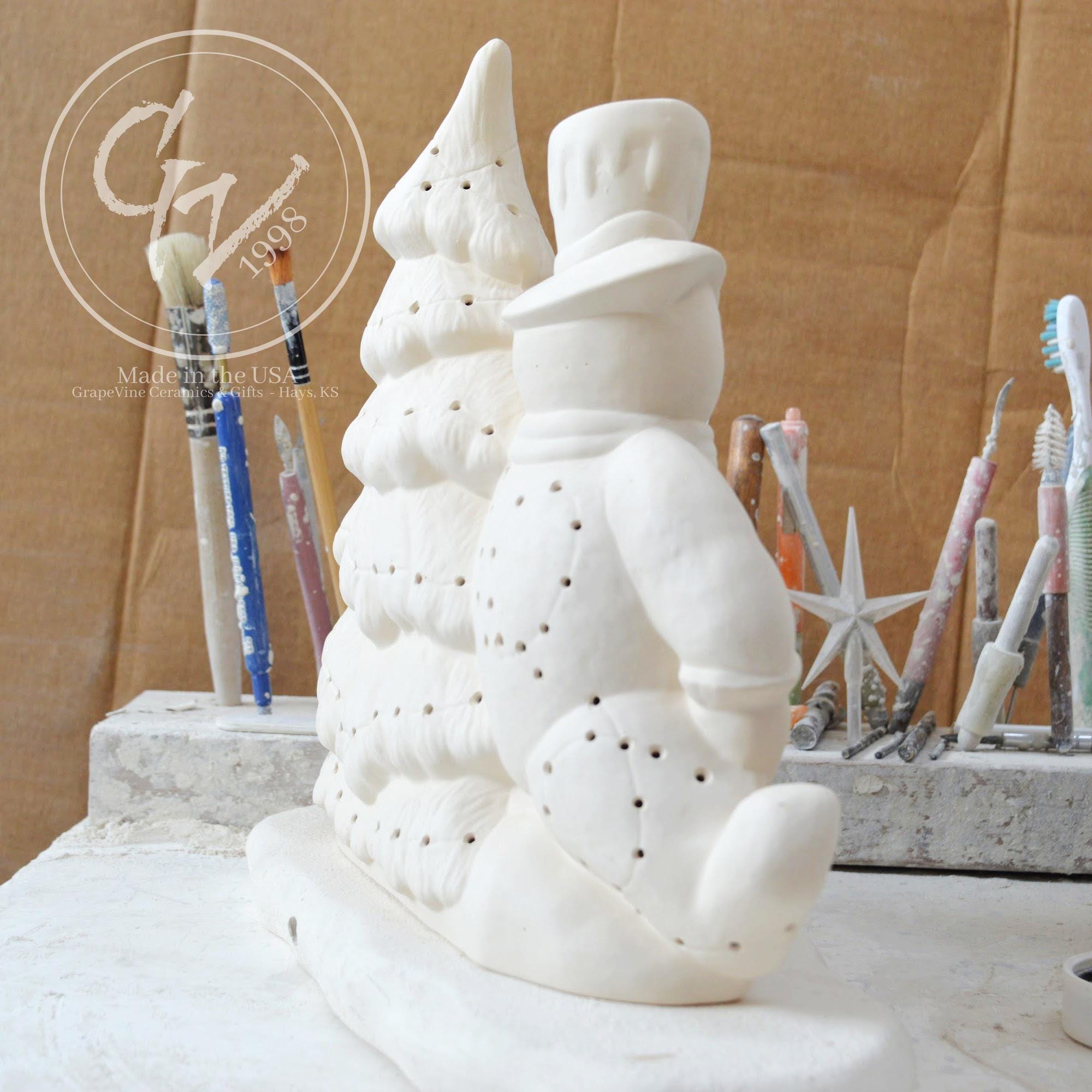 Ready to Paint - Snowman Christmas Tree - Gator Molds 433 A - Etsy
