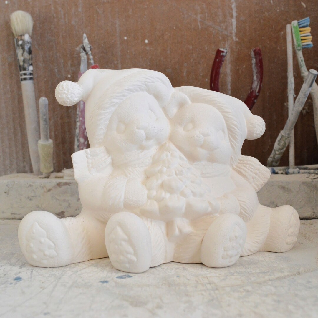 Ready to Paint - Cuddle Clauses - Clay Magic 1385 - Etsy