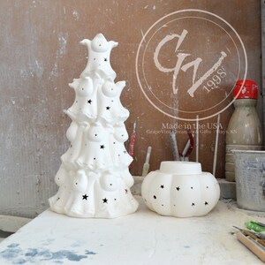 Ready to Paint - Marshmallow Ghost Tree - Clay Magic 4363.4364 - Etsy