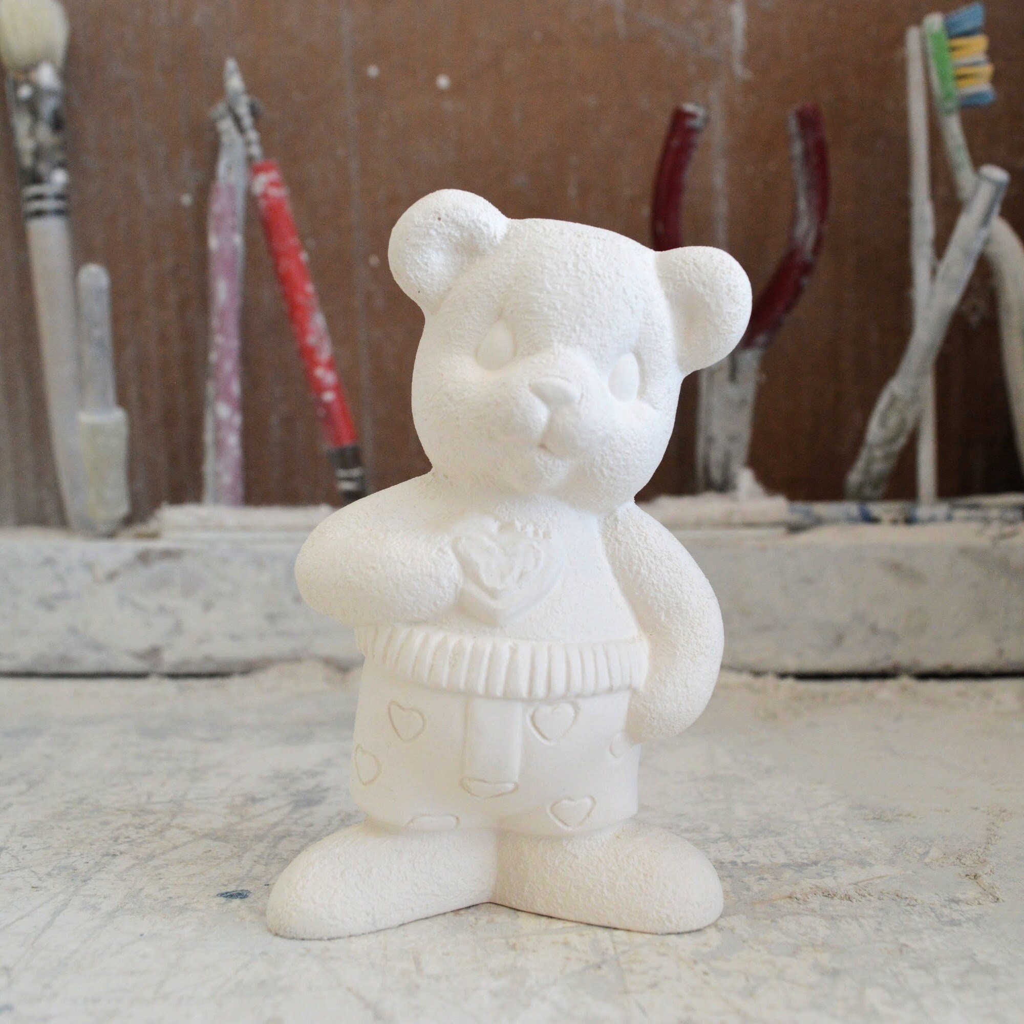 Ready to Paint - Lovin' Bears - Clay Magic 1697 - Etsy