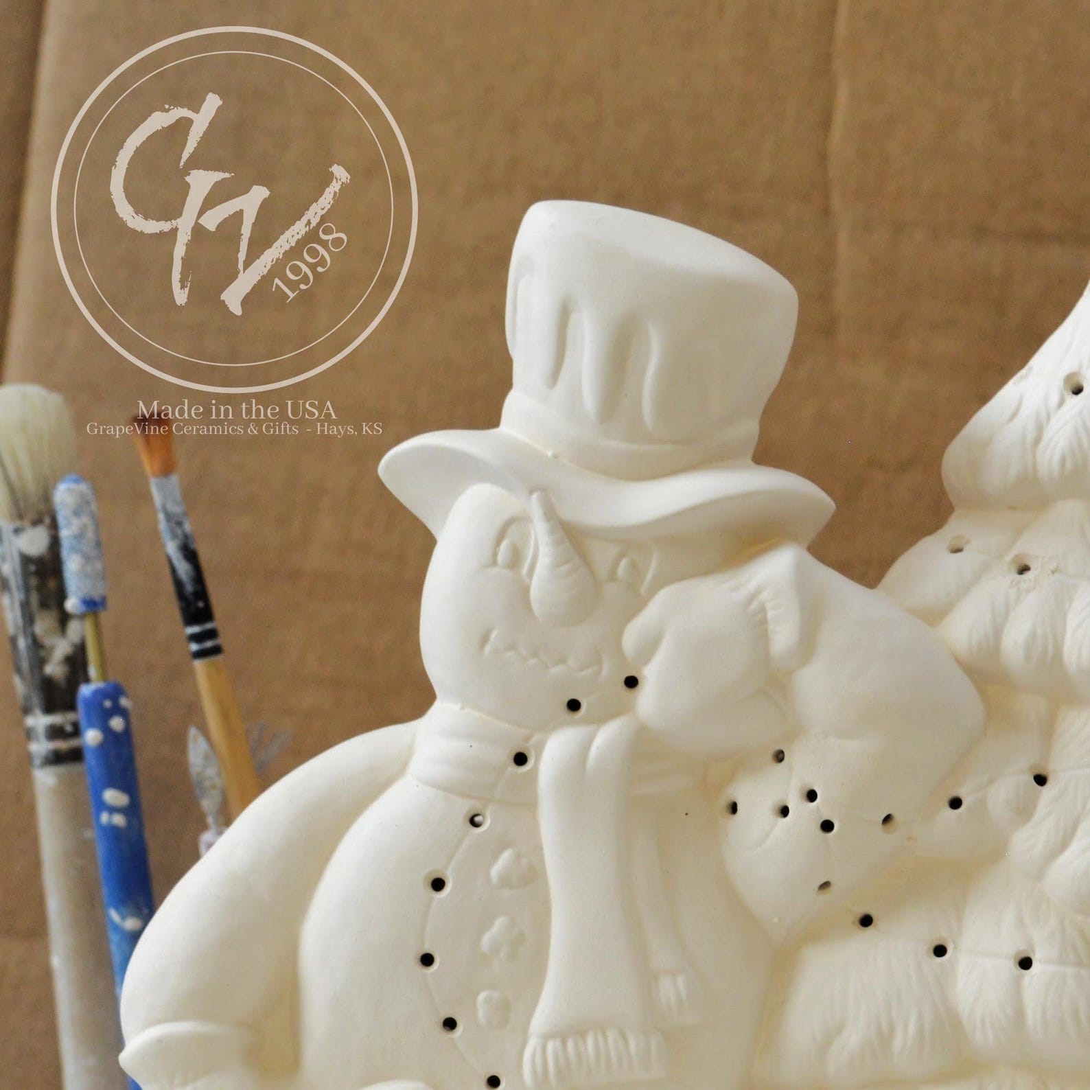 Ready to Paint - Snowman Christmas Tree - Gator Molds 433 A - Etsy