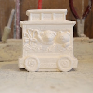 Ready to Paint - Santa Train - Ceramic Emporium - Etsy