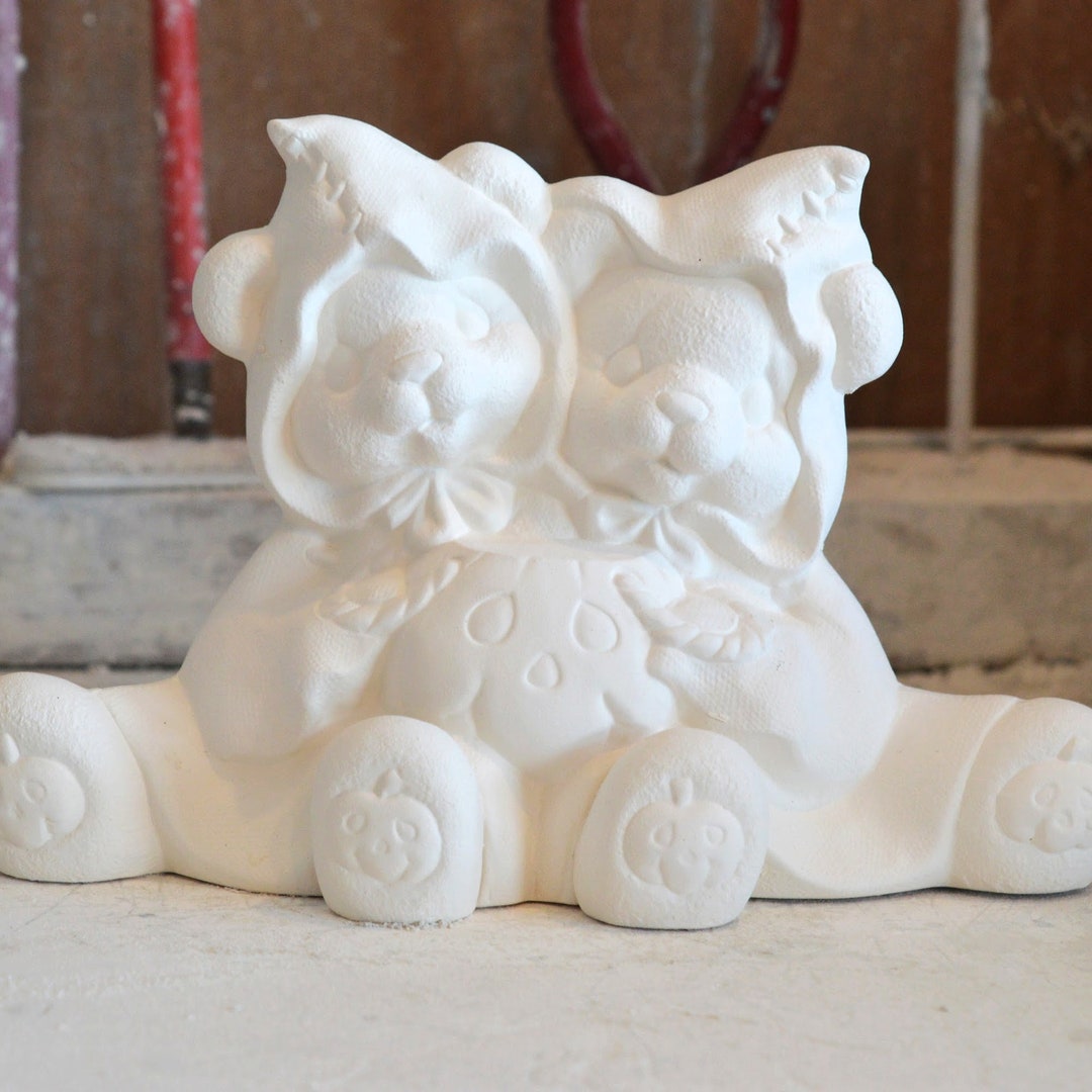 Ready to Paint - Ghost Cuddle Bears With Pumpkin - Clay Magic 1544 - Etsy