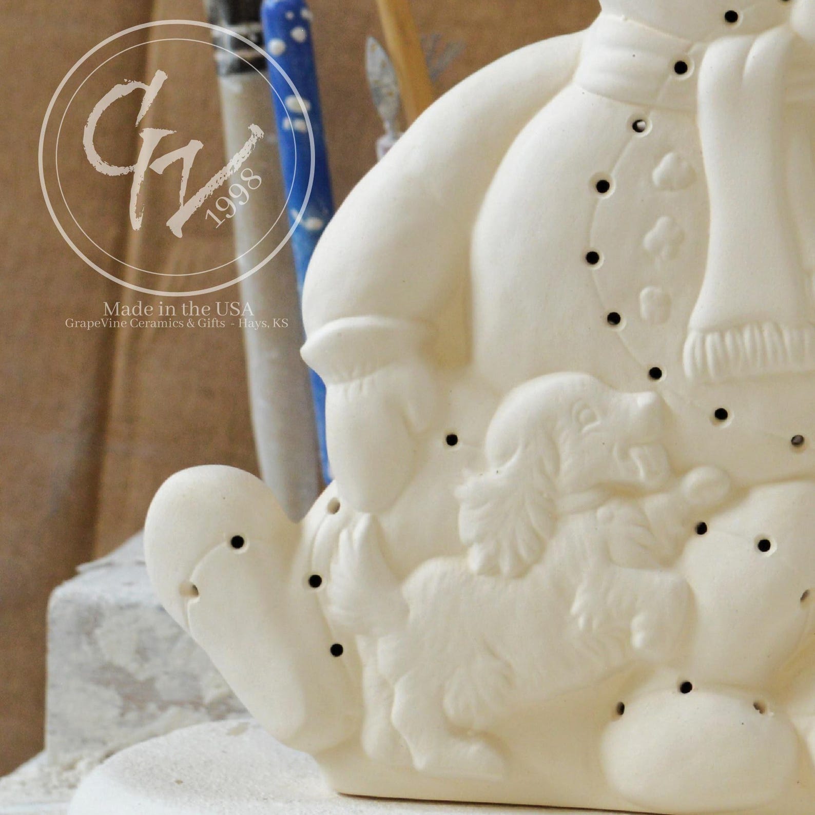 Ready to Paint - Snowman Christmas Tree - Gator Molds 433 A - Etsy