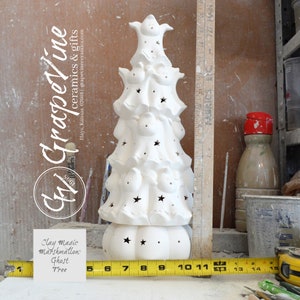 Ready to Paint - Marshmallow Ghost Tree - Clay Magic 4363.4364 - Etsy