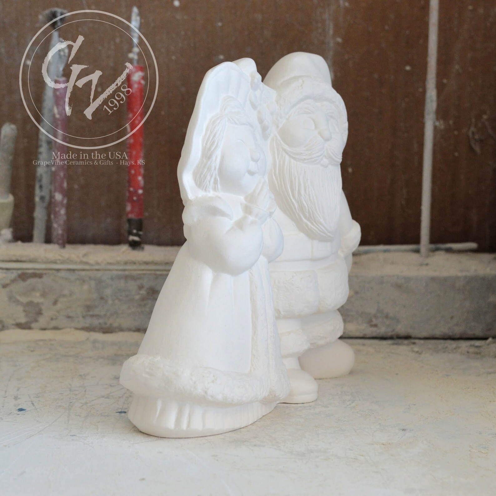 Ready to Paint - Mr. and Mrs. Santa - PCM Molds 186 - Etsy