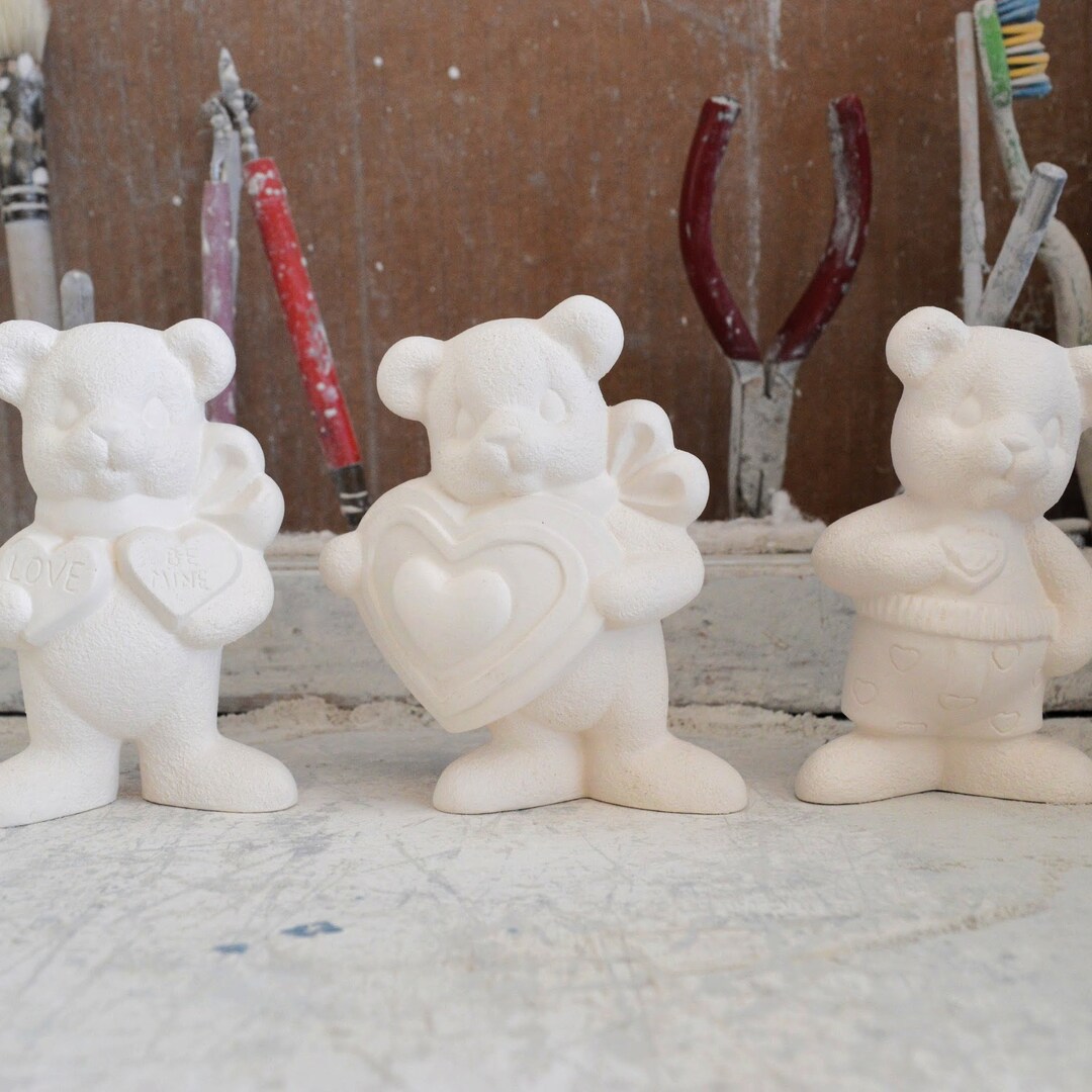Ready to Paint - Lovin' Bears - Clay Magic 1697 - Etsy