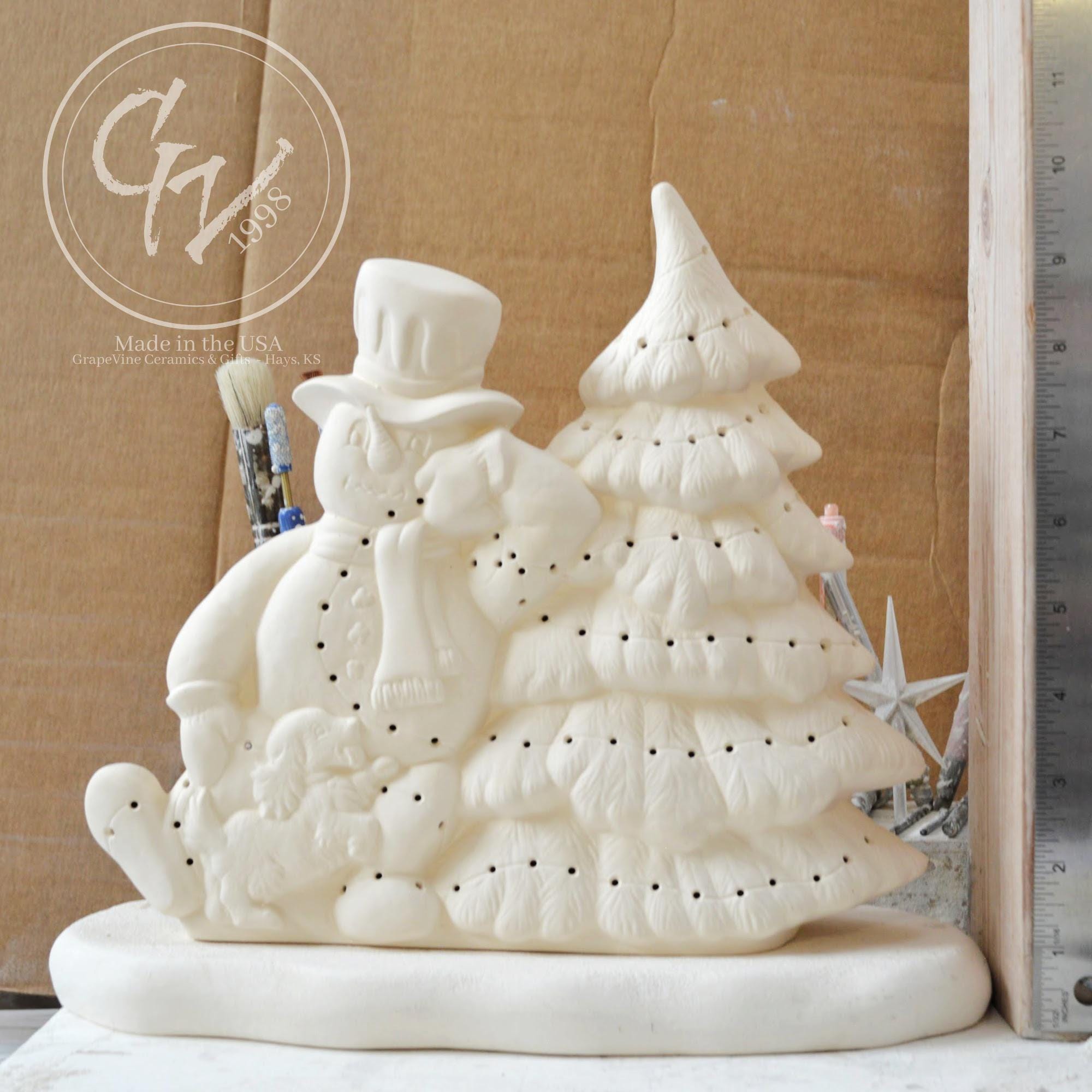 Ready to Paint - Snowman Christmas Tree - Gator Molds 433 A - Etsy