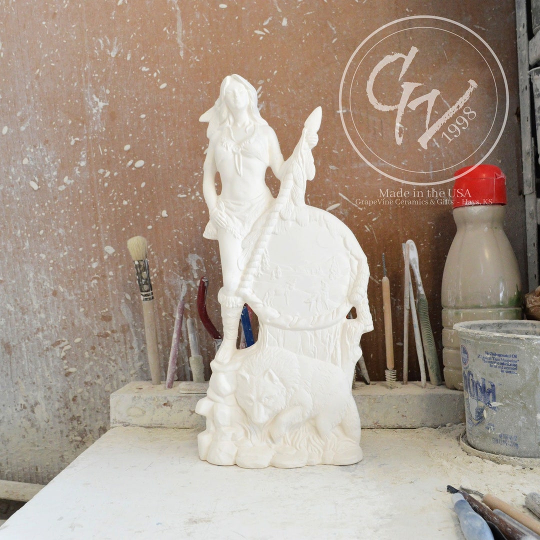 Ready to Paint - Wolf Maiden Totem - Kimple 2954 - Etsy