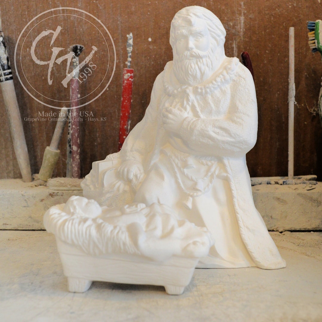 Ready to Paint - Adoring Santa - Kimple 2154-2155 - Etsy