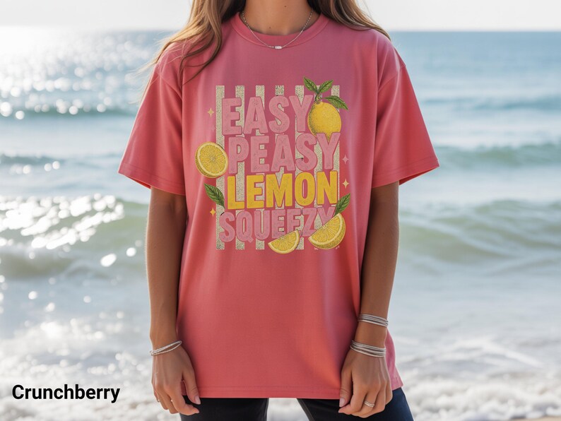 Easy Peasy Lemon Squeezy Retro Graphic Tee | Vintage Citrus ...