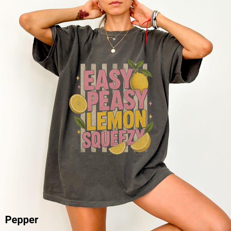 Easy Peasy Lemon Squeezy Retro Graphic Tee | Vintage Citrus ...