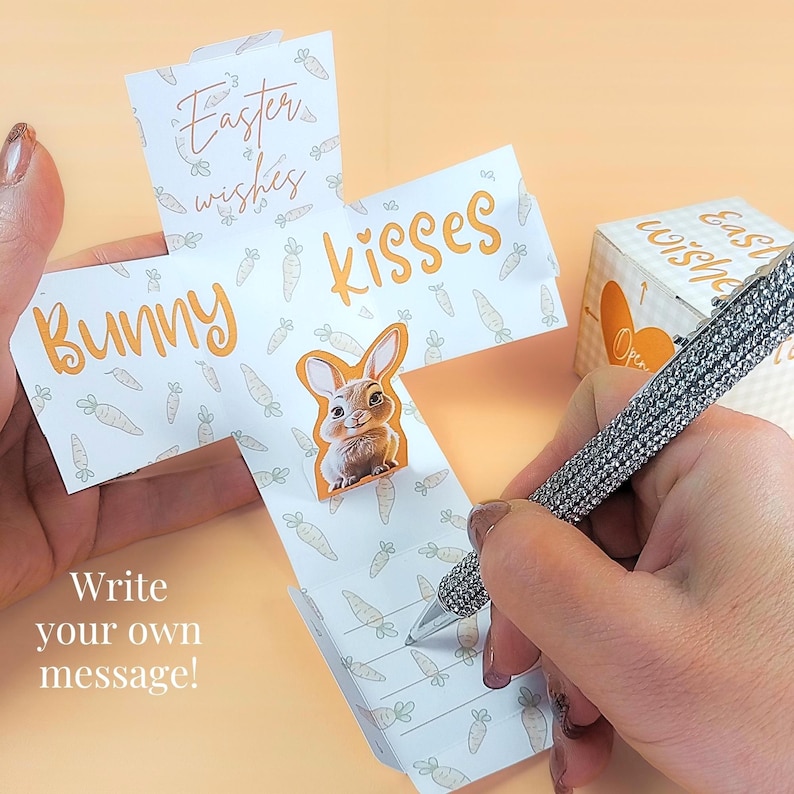 Easter Bunny Pop up Surprise Box, Bunny Kisses Gift, Spring DIY ...