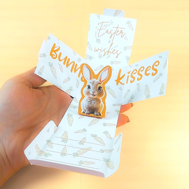 Easter Bunny Pop up Surprise Box, Bunny Kisses Gift, Spring DIY ...