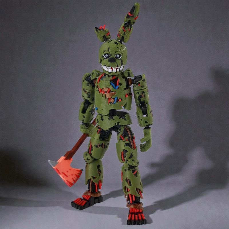 3d Printed Springtrap Action Figure - Etsy
