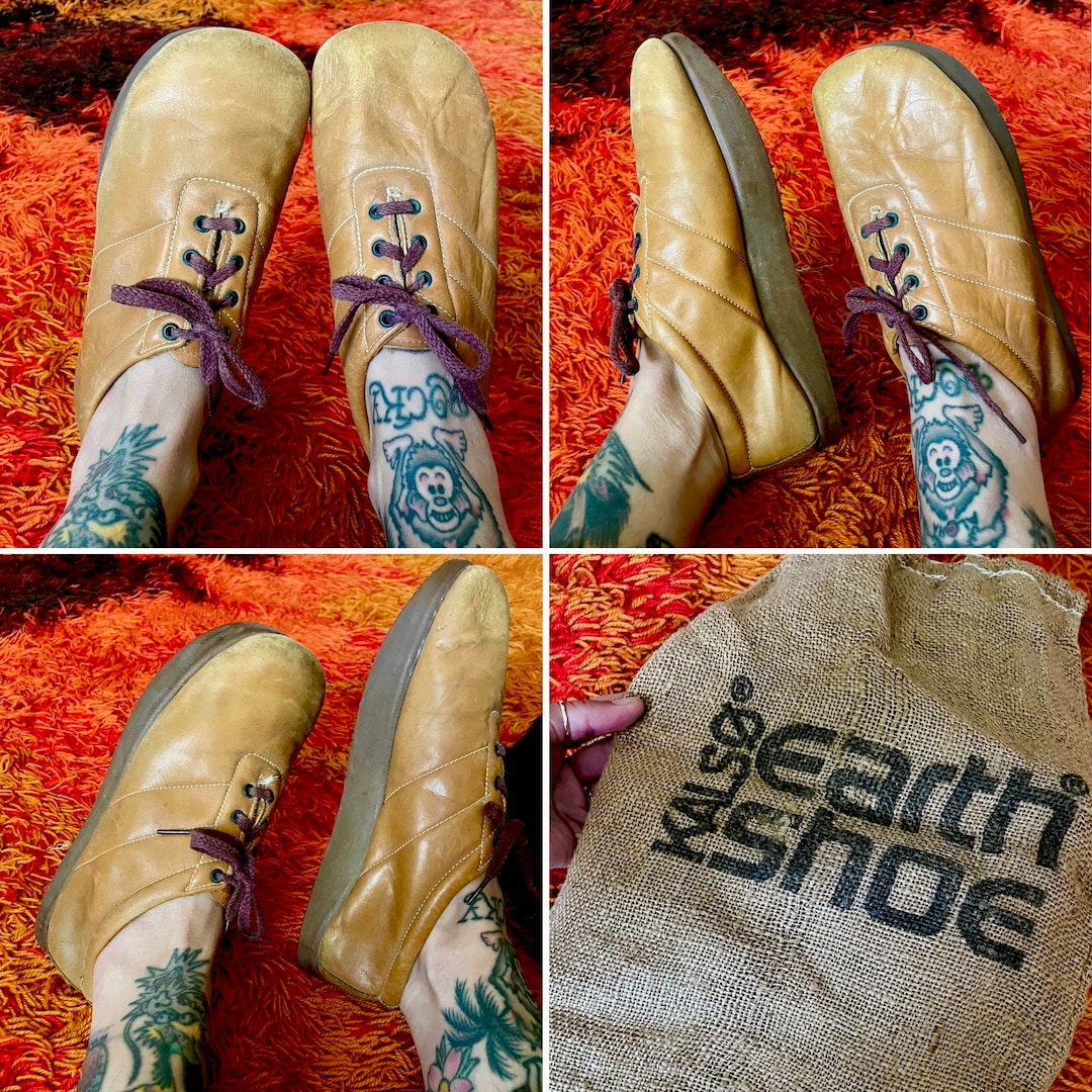 Vintage 1970s Original Kalso Earth Shoes Leather W/ Bag Size - Etsy