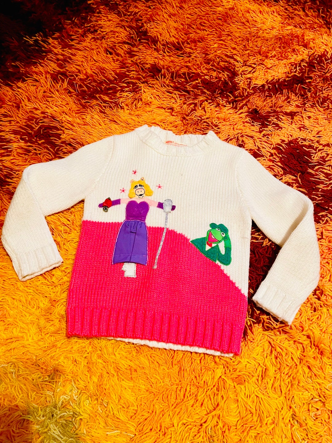 Vintage RARE 1982 Jim Henson Muppets Sweater Ruth Scharf Kermit Miss ...