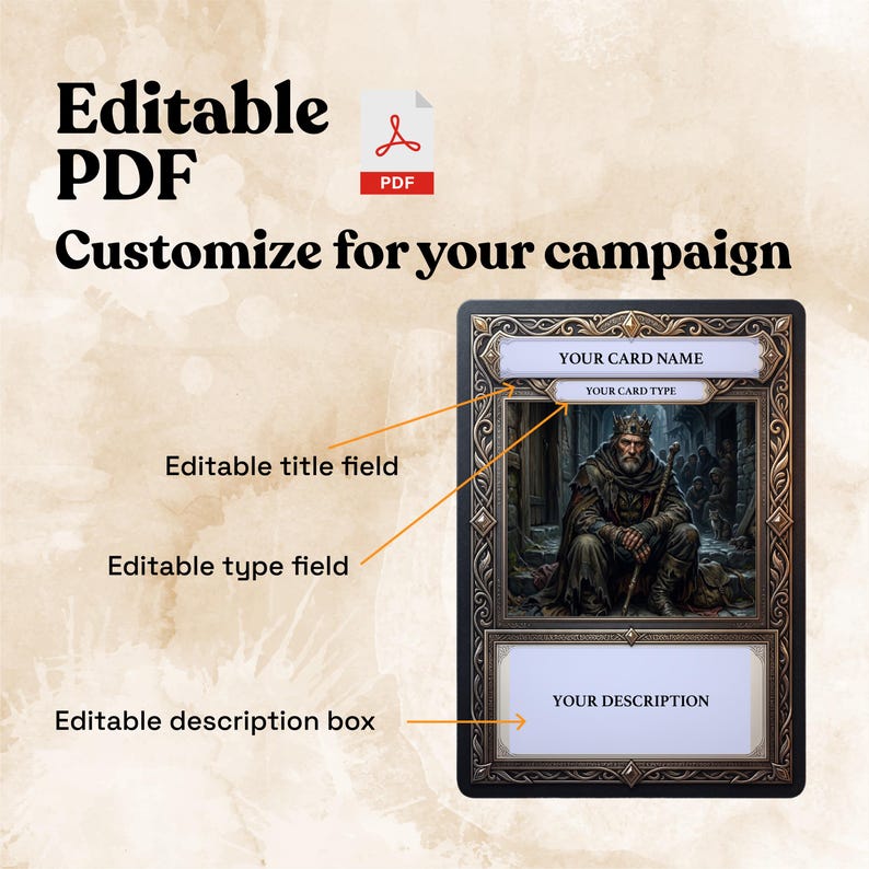Editable NPC Cards for Dnd, 204 Printable TTRPG Character Cards Pdf ...
