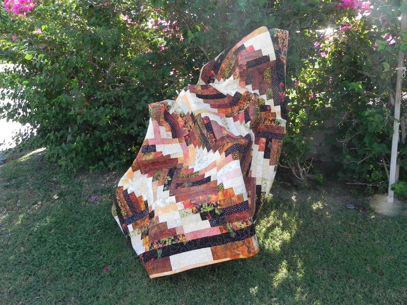 Cozy Earth Tones Lap Quilt - Etsy