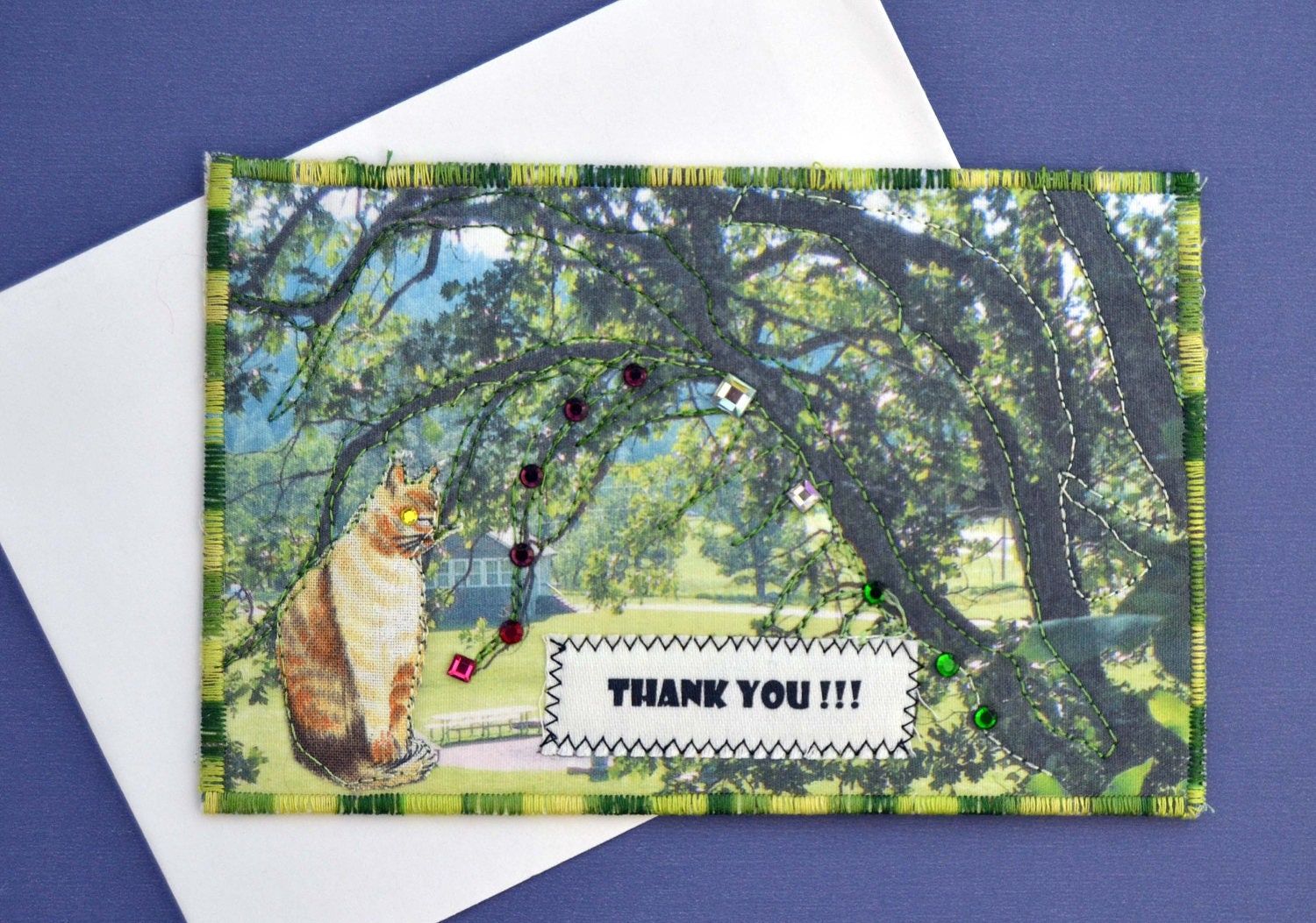 Cat Thank You Card - Etsy