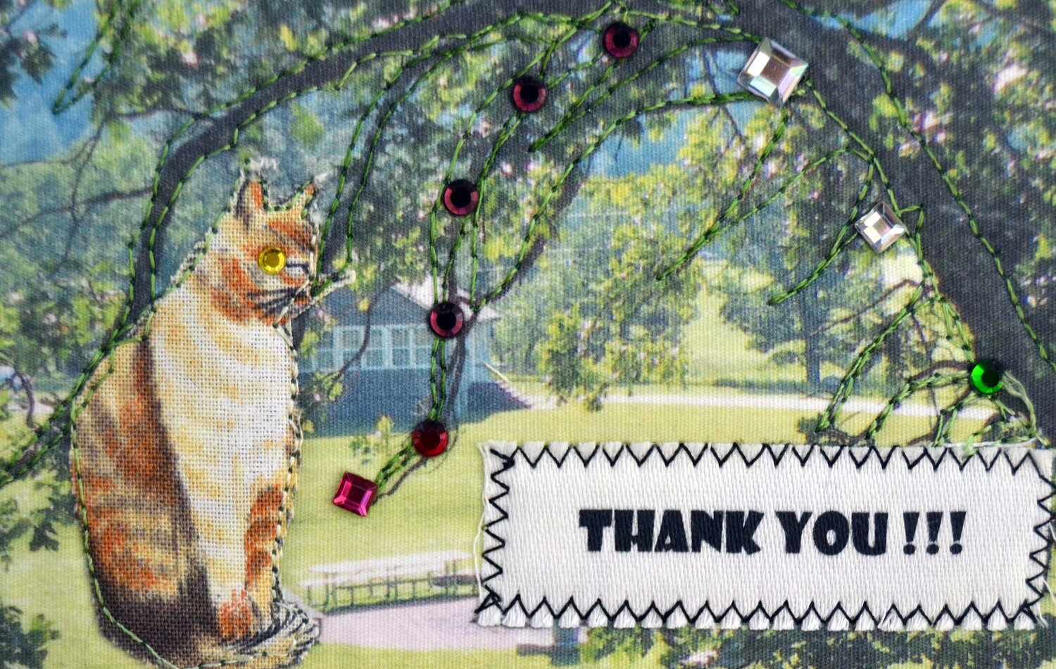 Cat Thank You Card - Etsy