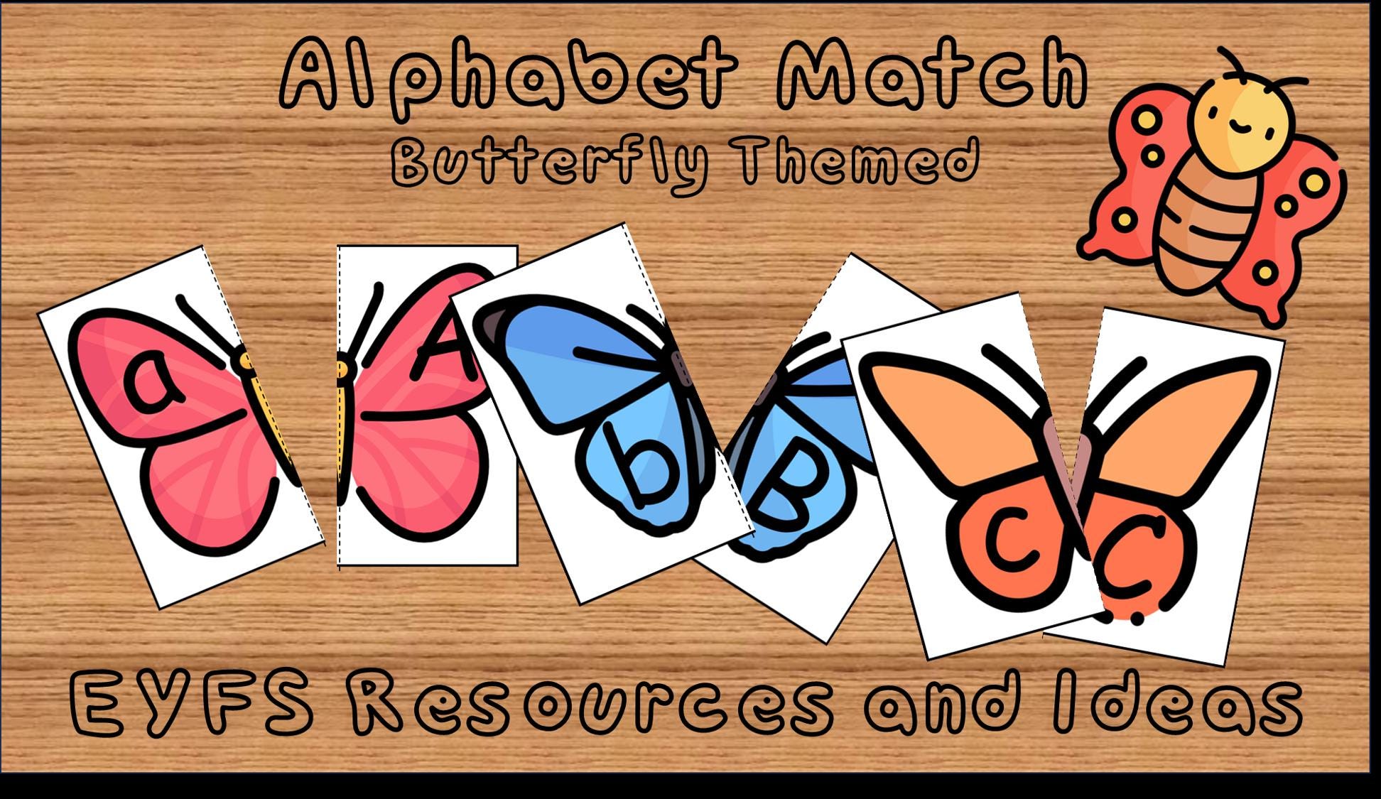 Butterfly Alphabet Matching - Etsy