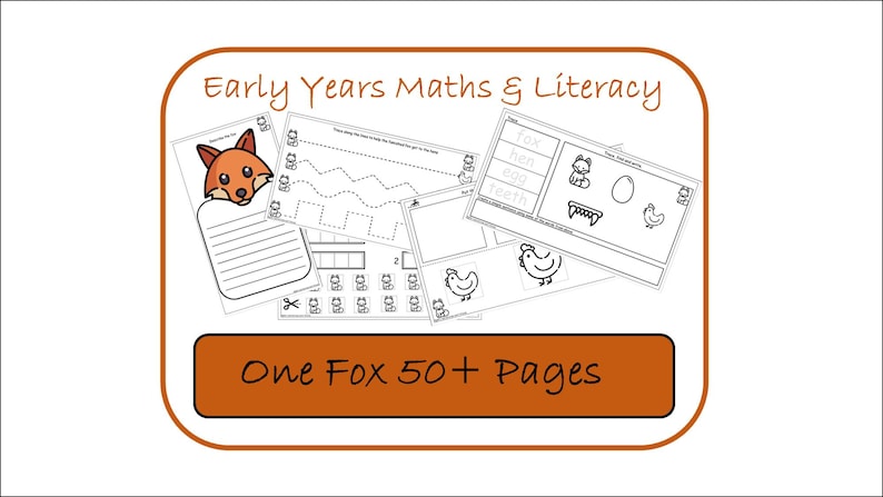One Fox Printable Pack | 50+ EYFS Maths and Literacy Activities ...