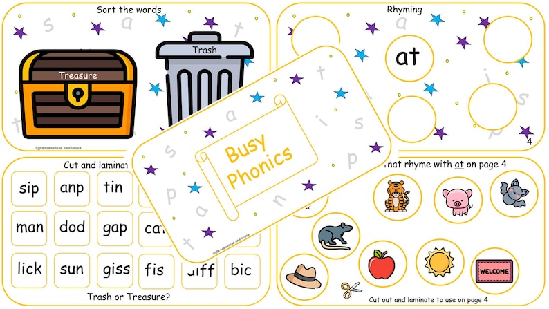 Phase 2 Phonics Busy Book - Etsy UK