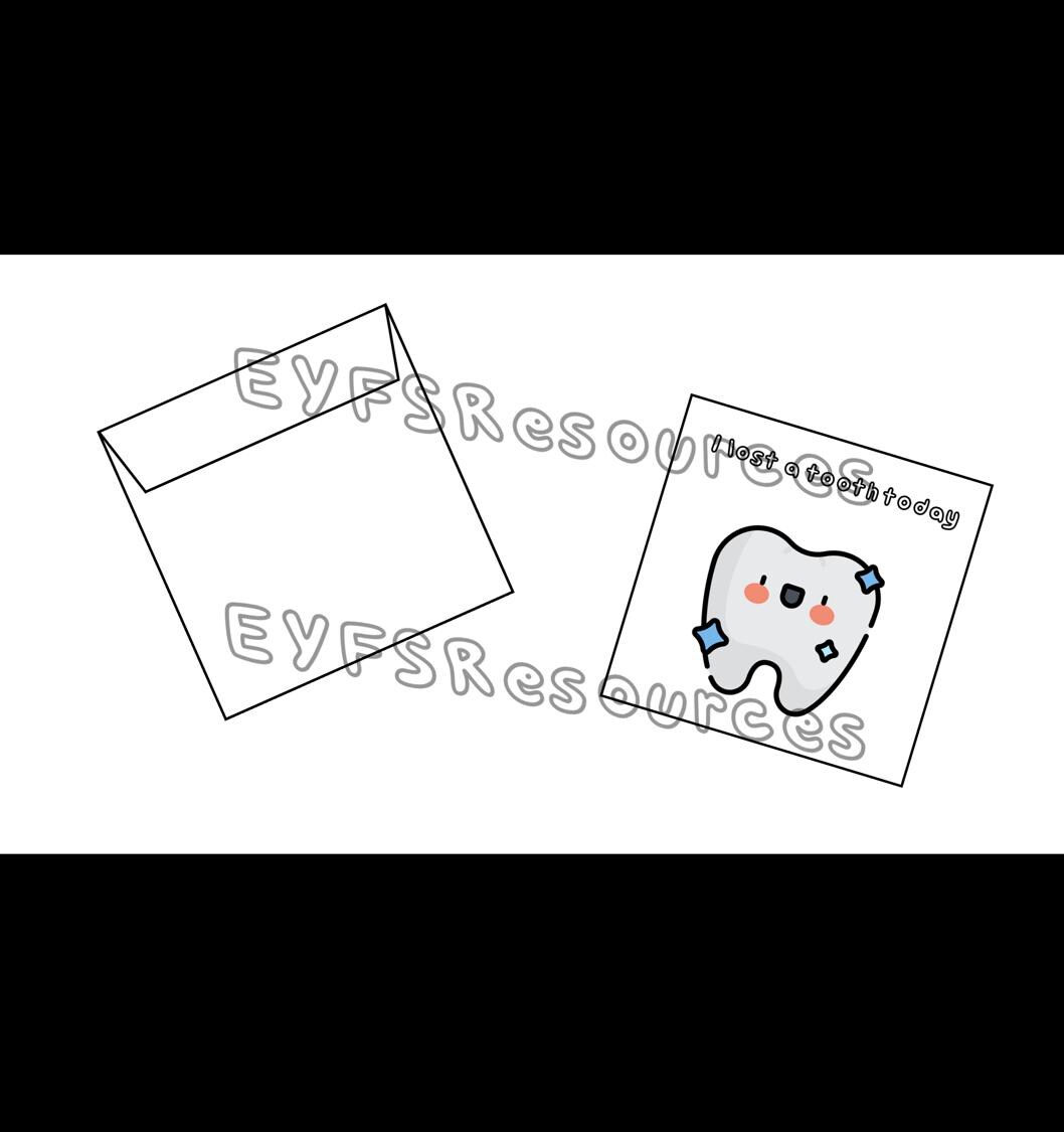 Lost Tooth Wallet Printable | Tooth Fairy Holder for School (digital ...