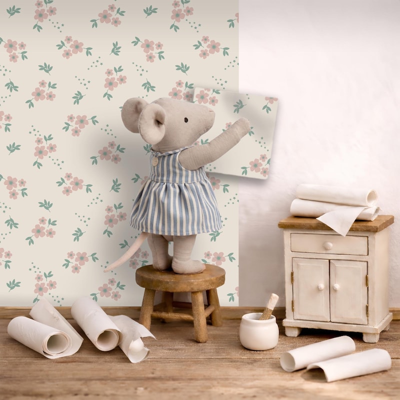 Floral Scandi Wallpaper - Etsy