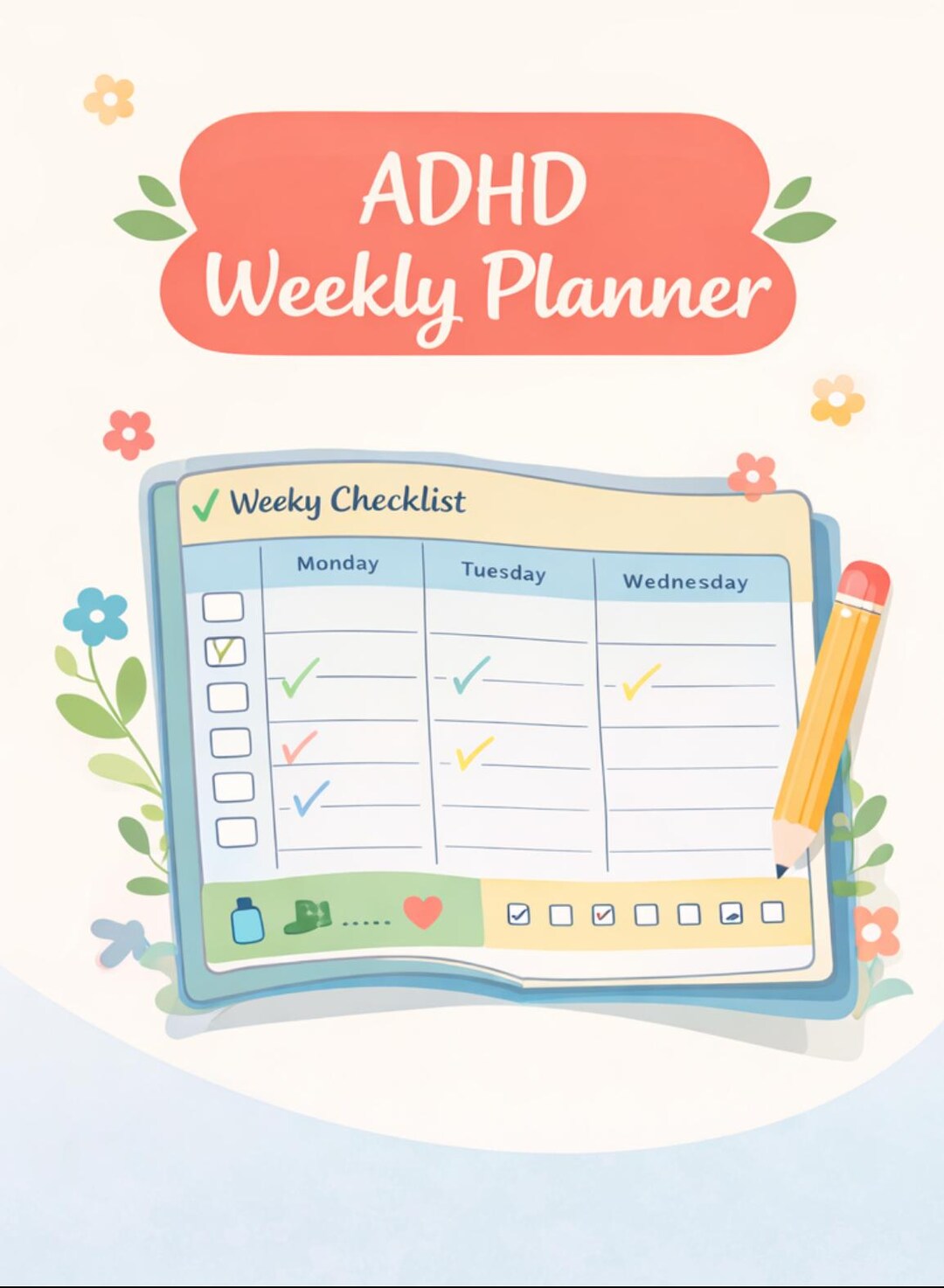 ADHD Weekly Planner Printable | Neurodivergent Productivity | Focus ...
