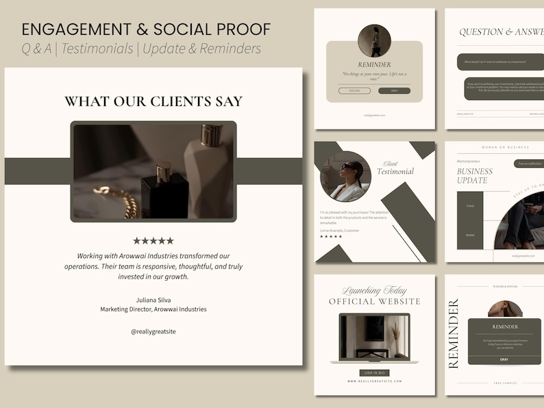130 Modern Facebook Canva Templates | Business Social Media Bundle ...
