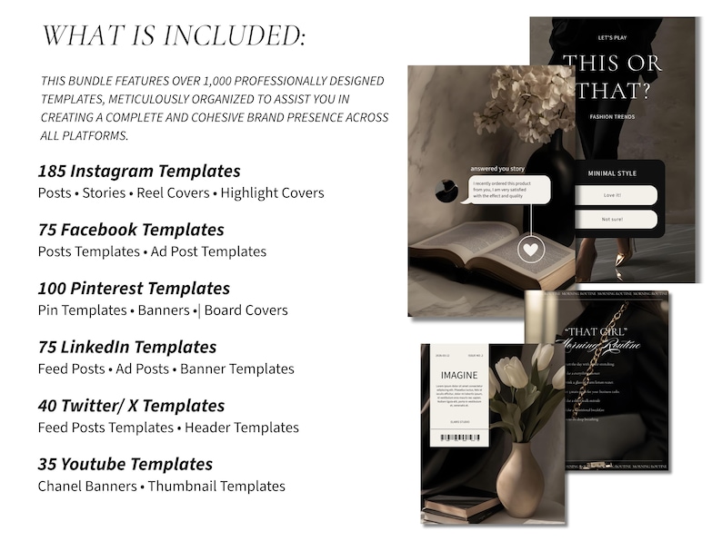 500 Social Media Canva Templates Bundle | Instagram, Pinterest ...