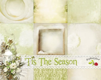 Tis the Season Background Papers Kit - Etsy