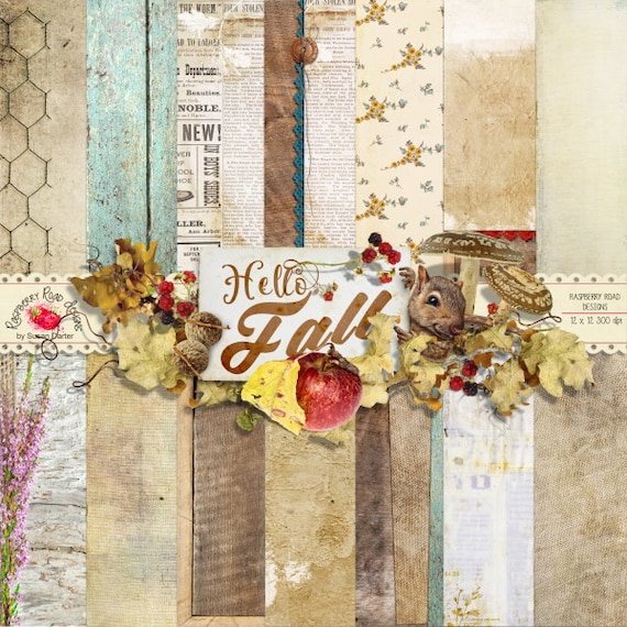 Hello Fall Papers | Etsy