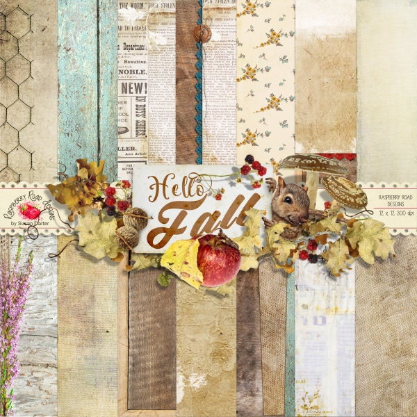 Hello Fall Papers - Etsy