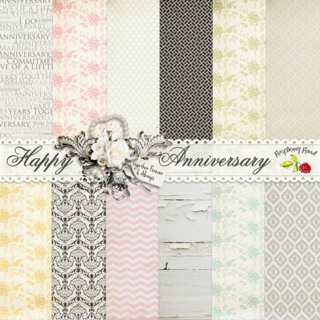 Happy Anniversary Paper Set - Etsy