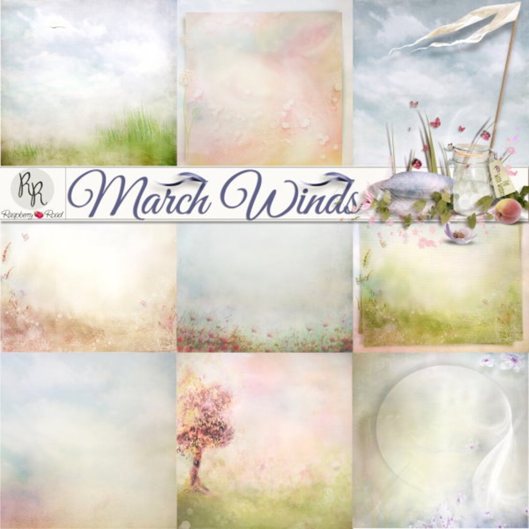 March Winds Paper Set - Etsy