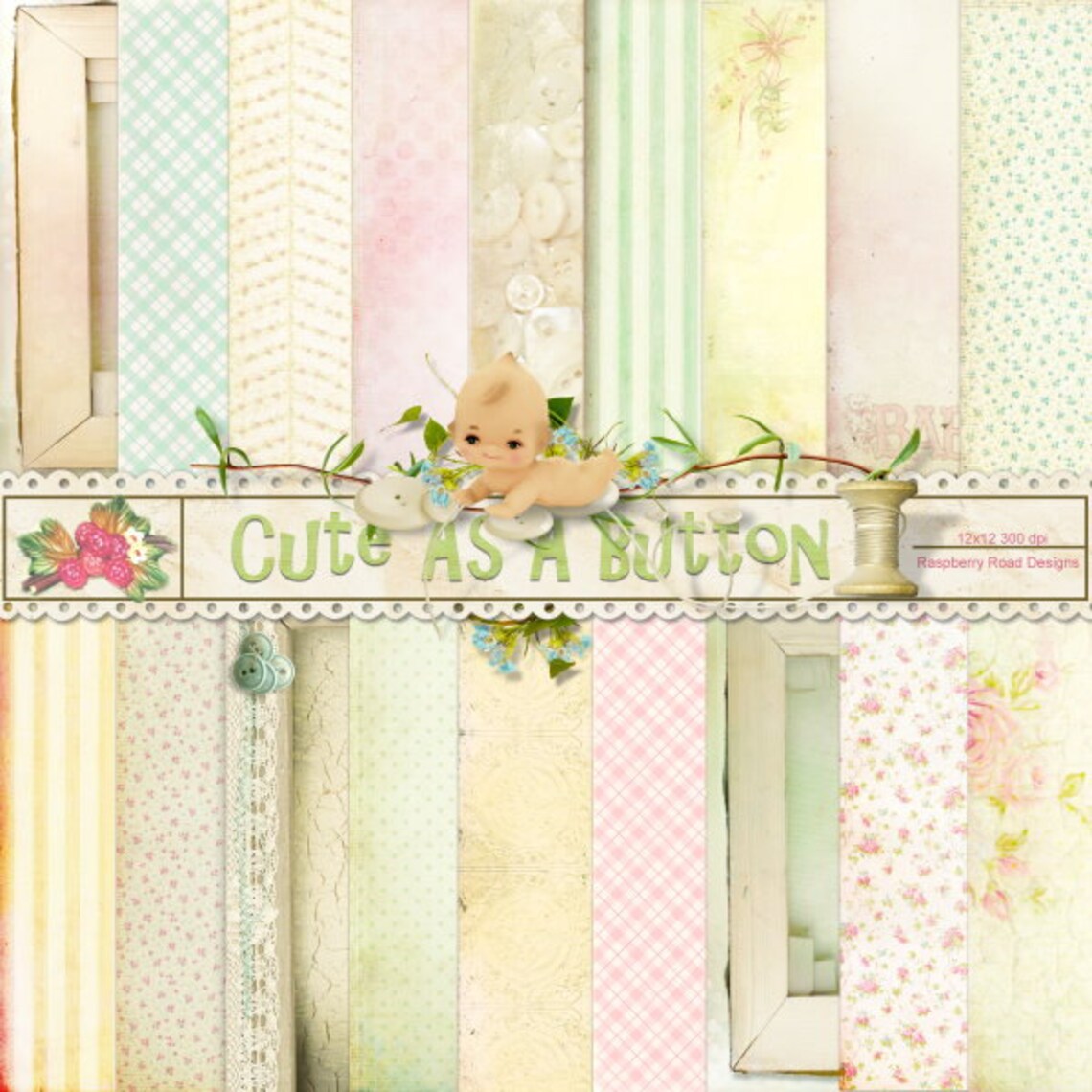 Cute as A Button Paper Set - Etsy