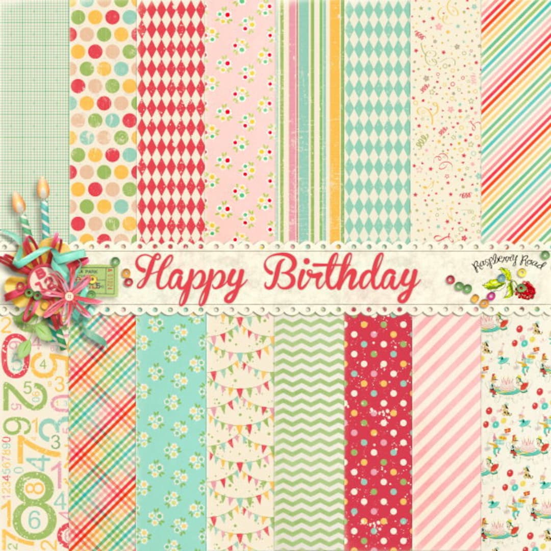 Happy Birthday Paper Set - Etsy