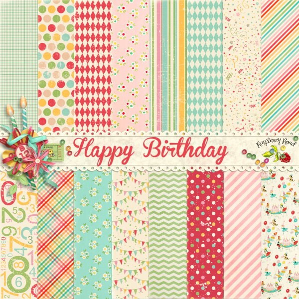 Happy Birthday Paper Set - Etsy