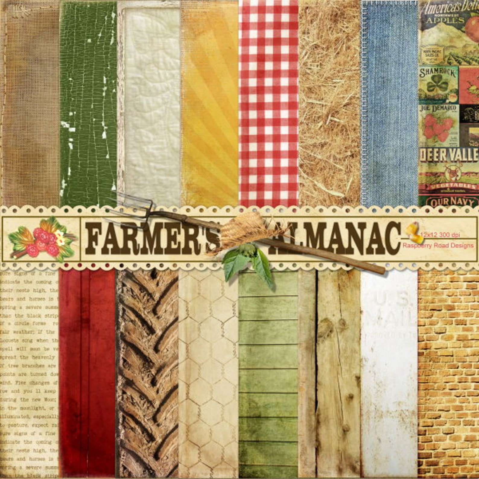 Farmers Almanac Paper Set - Etsy
